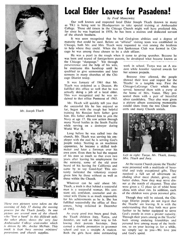 The Joseph W. Tkach Story – The Painful Truth-Herbert W. Armstrong's ...